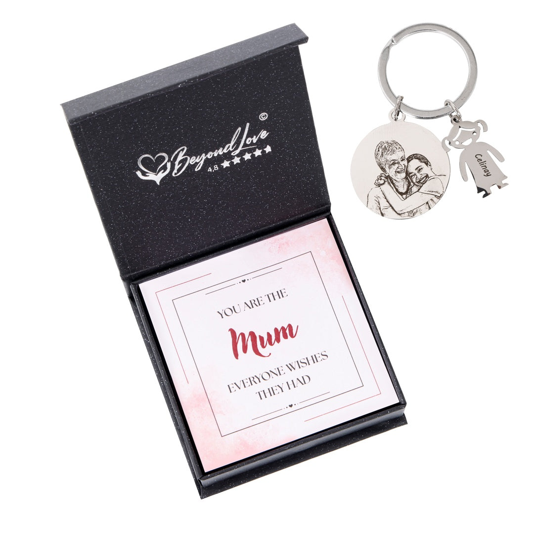 Kid Charms Keychain Custom Text And Photo – Beyond-Love