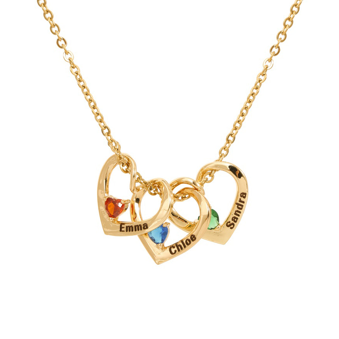 Heart & Birthstone - Name Pendants Necklace – Beyond-Love
