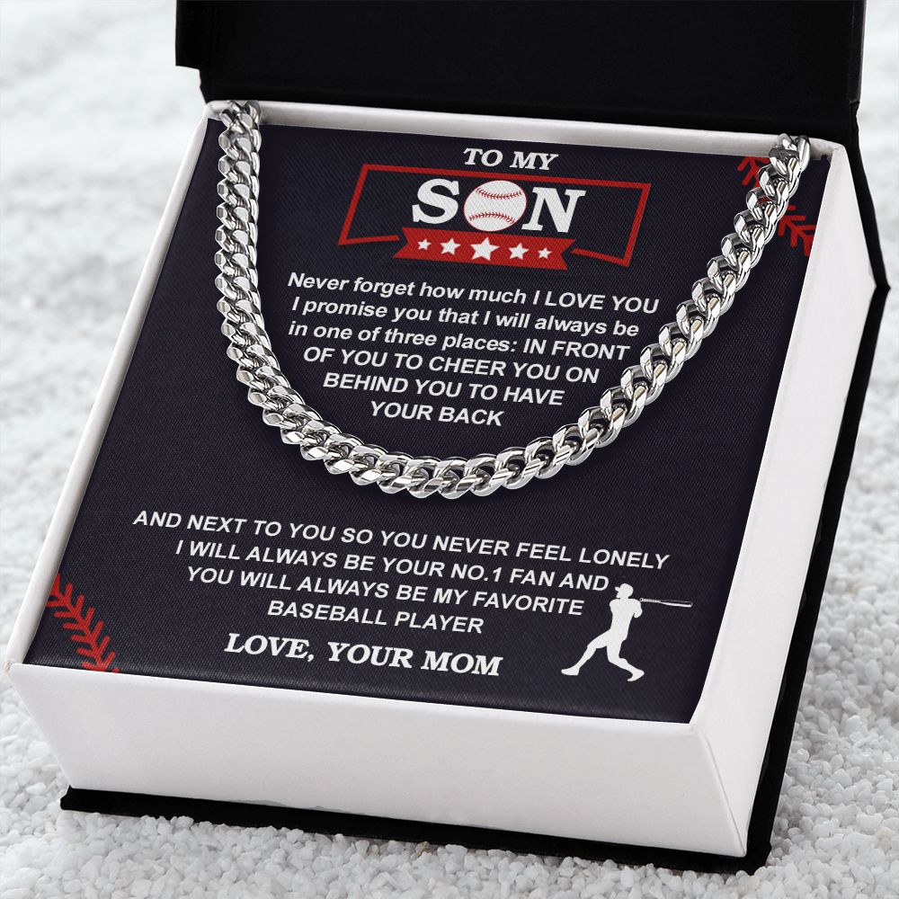 Cuban Chain - Baseball - Biggest Fan, From Mom – Beyond-Love